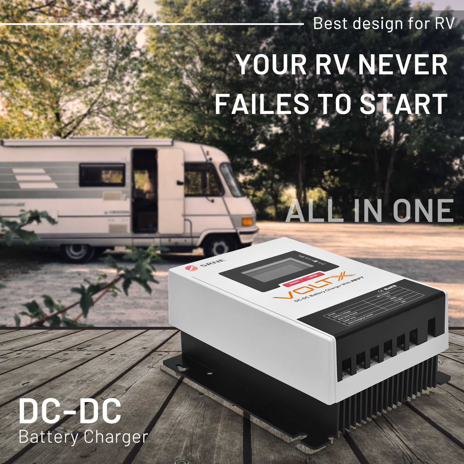 12V 30A SRNE DC/DC Solar Charging Controller Regulator MPPT Dual ...